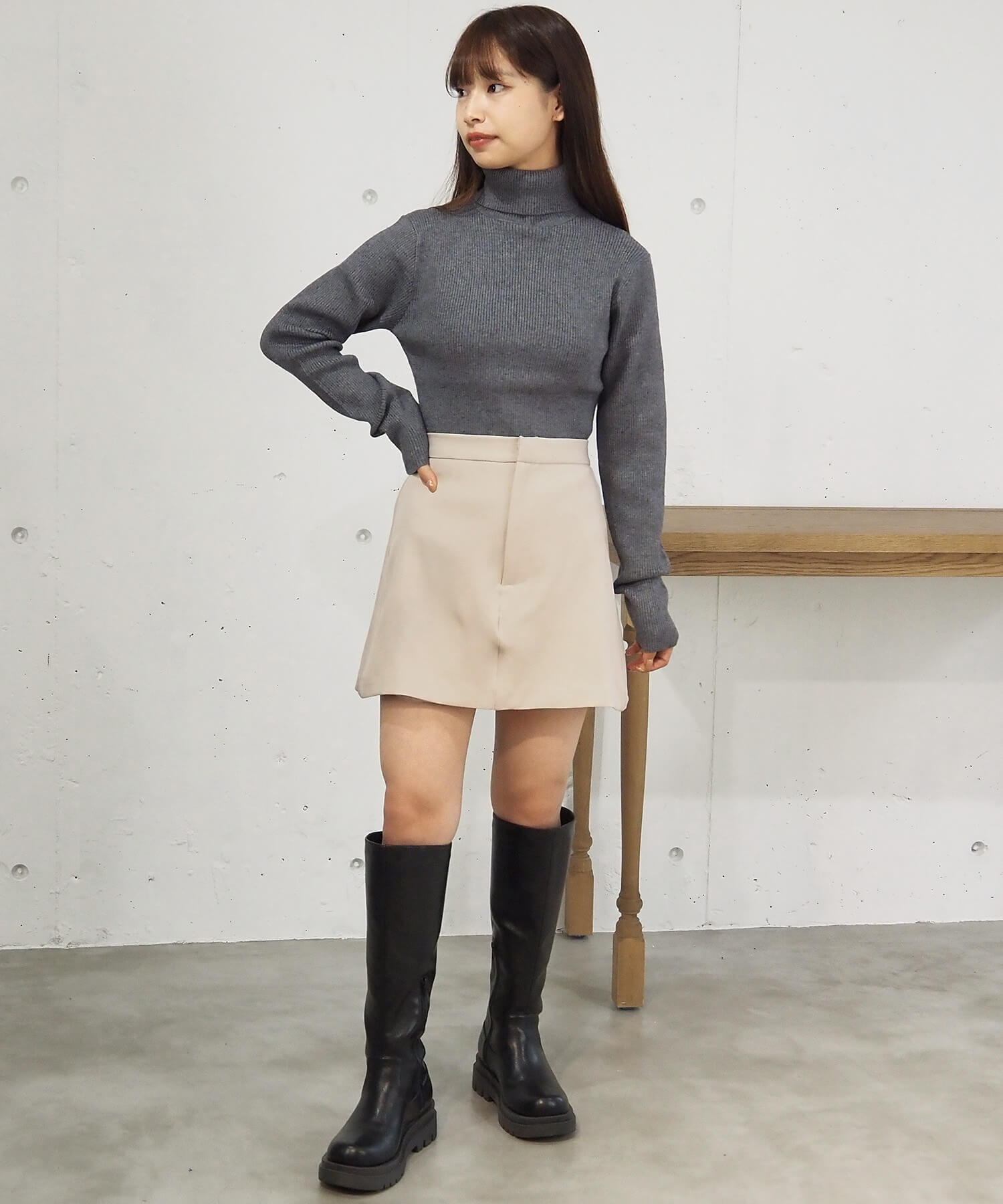 tiptop+pocket ティップトッププラスポケット / 【web限定アイテム/2サイズ展開】台形ミニスカパン